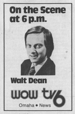 1975 Tv Ad ~ WALT DEAN NEWS REPORTER on WOWT in OMAHA,NEBRASKA | eBay