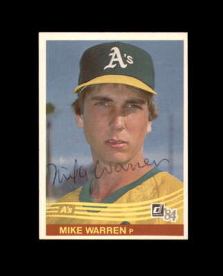 Mike Warren Signed 1984 Donruss Oakland Athletics Autograph | eBay