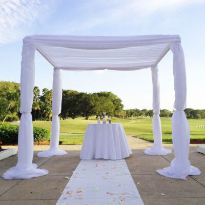 Outdoor Wedding Canopy Stand Frame Metal Iron Chuppah Manda w/ 4 ...