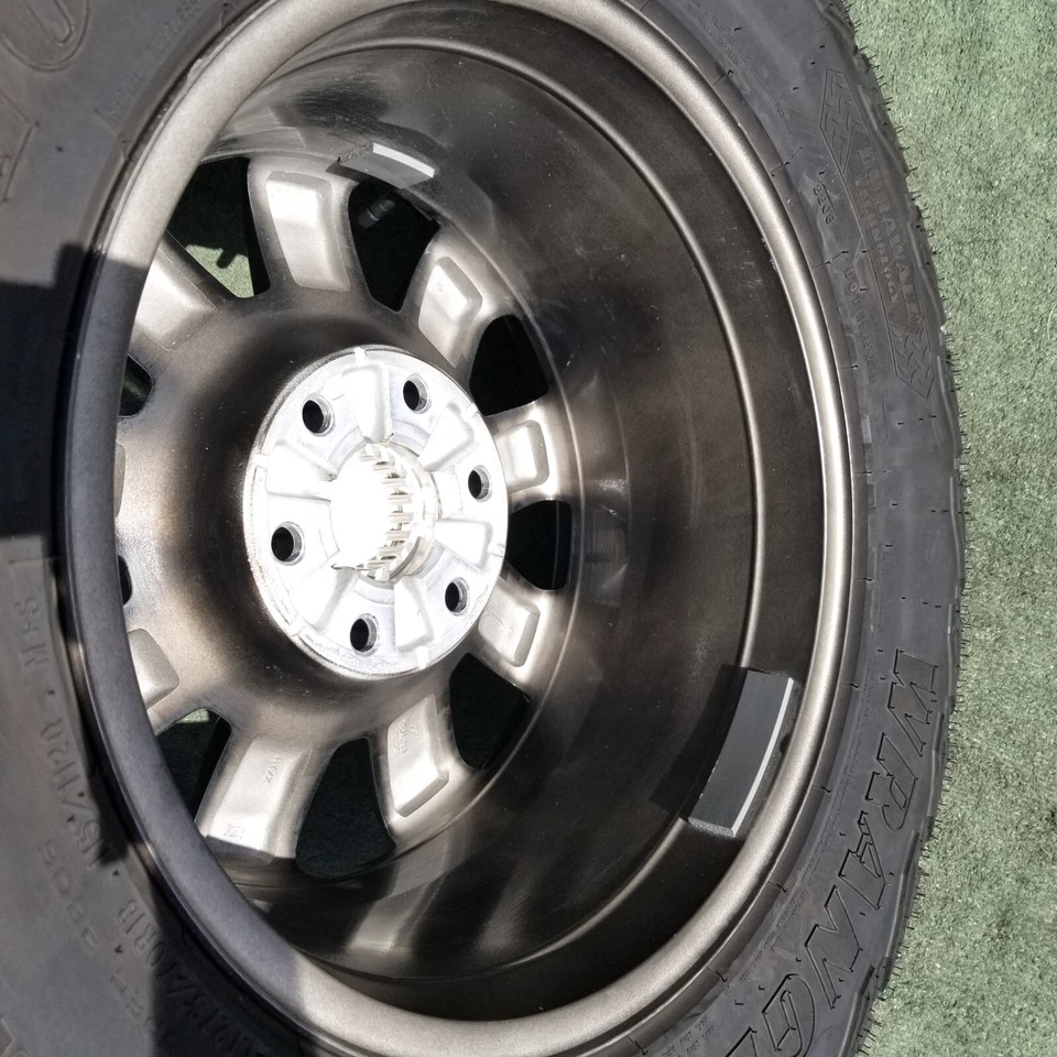 New Factory GMC Sierra AT4X Charcoal Gray Wheels Off-Road Tires OEM GM ...