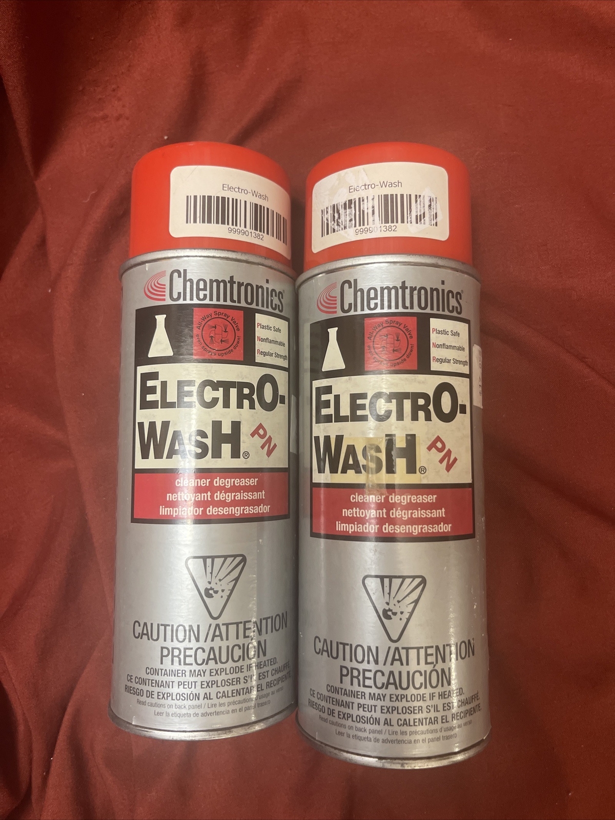 CHEMTRONICS ELECTROWASH PN ELECTRONICS CLEANER ES1675 12oz 340G 2 Cans ...