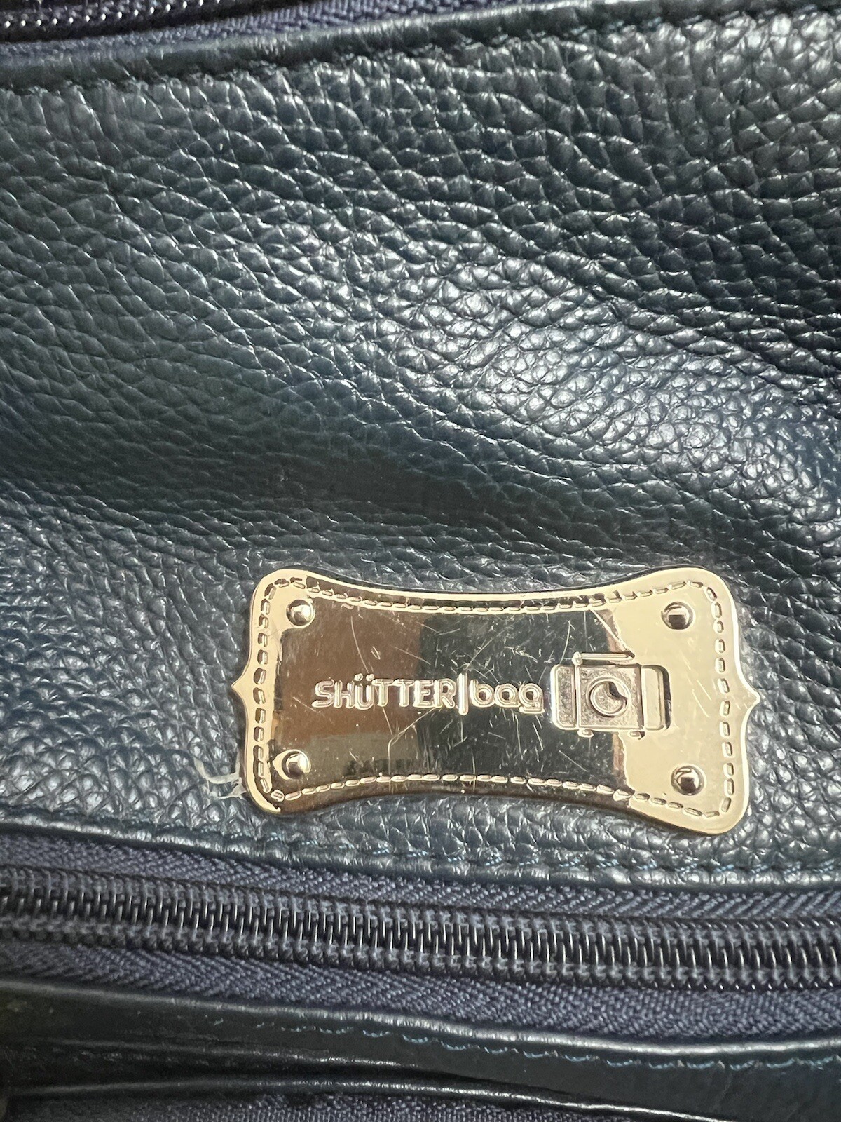 Dark Navy Blue Shutter Bag Leather Camera Bag Top Handle And Shoulder ...