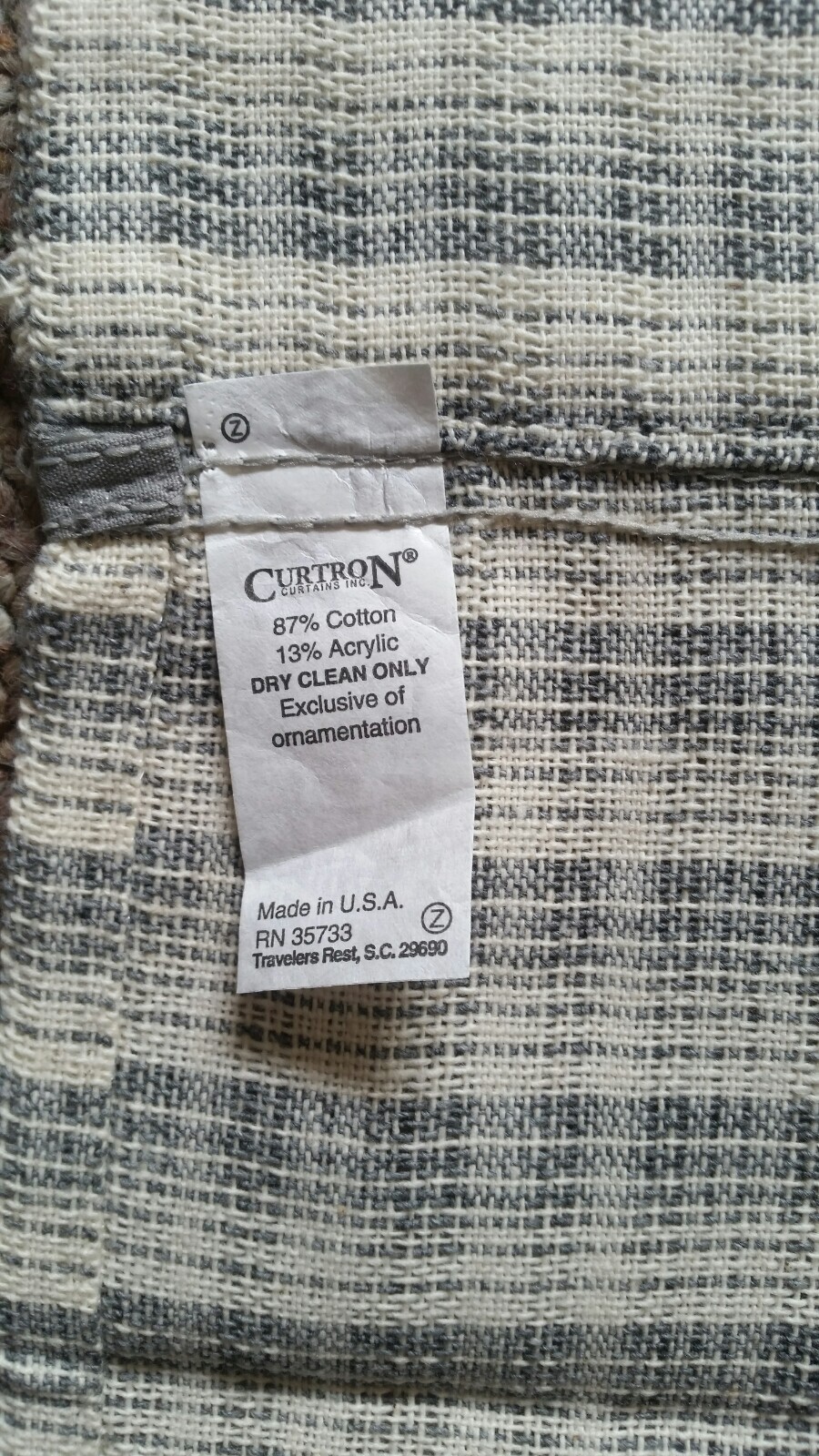 20 Valance Panels Vintage Curtron Curtain For Sears Gray Cream Plaid 20 ...