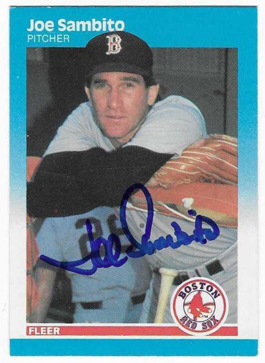 JOE SAMBITO 1987 FLEER AUTOGRAPHED SIGNED # 43 BOSTON RED SOX | eBay