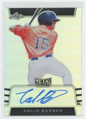 2019 Leaf Metal Draft Silver Colin Barber Auto 35/50 Houston Astros | eBay