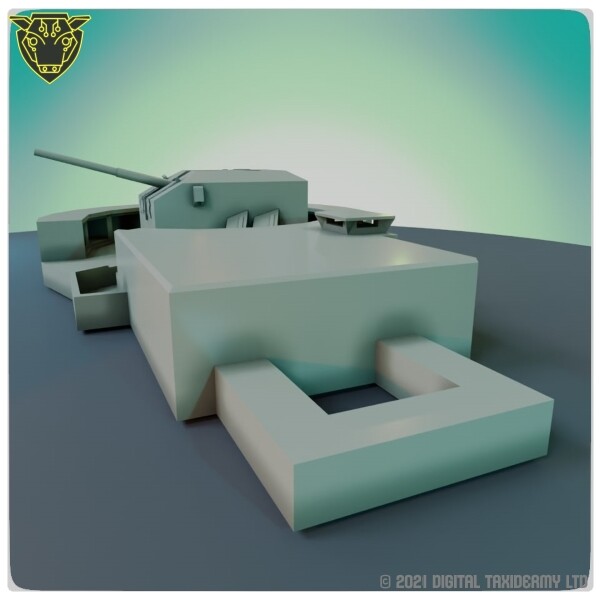Gibraltar 5.25" Naval Gun Battery Bunker scenery terrain model coastal ...