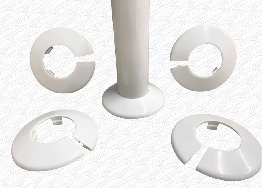 5 x 32mm 36mm Basin Waste Pipe Cover WHITE Wall or Floor Cover 78mm ...