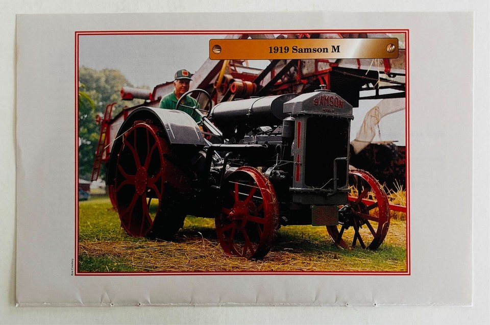 1919 Samson M Antique Tractor 1970-80s Book Print Agriculture Farming ...