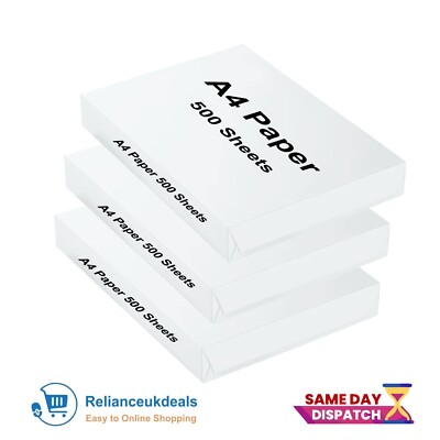 A4 White Paper 500 Sheets Photocopy Stationary Copier Printer Office 1 ...