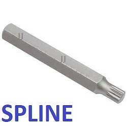 M10 SPLINE BIT 12 Point Socket 10mm Hex Drive 75mm long FRANKLIN DRAPER ...