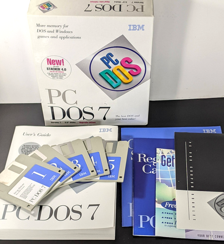 IBM PC DOS 7 3.5" Disc Upgrade Edition PC Software Open Box, Vintage ...