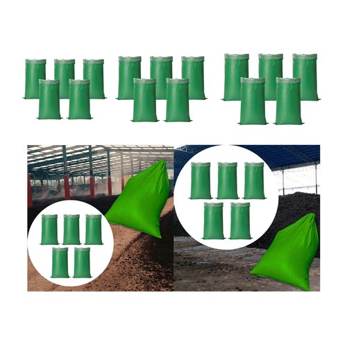 5 Pieces Garden Clippings Bags Double Layer Coated Sacks Big Yard Waste ...