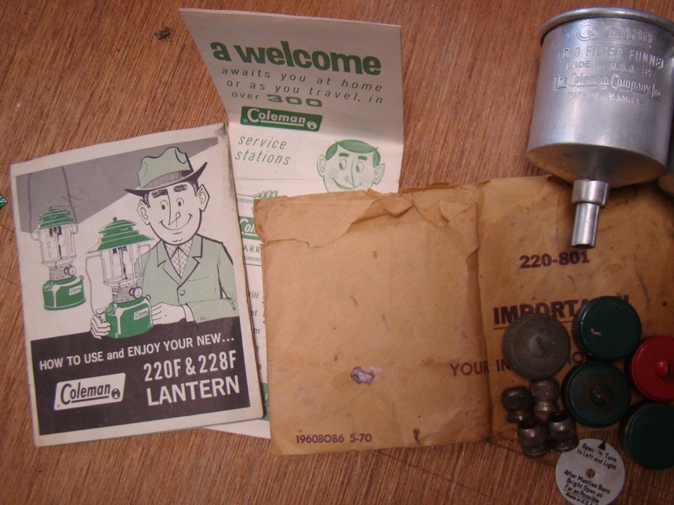 LOT VINTAGE COLEMAN LANTERN PARTS CAPS NUTS | eBay