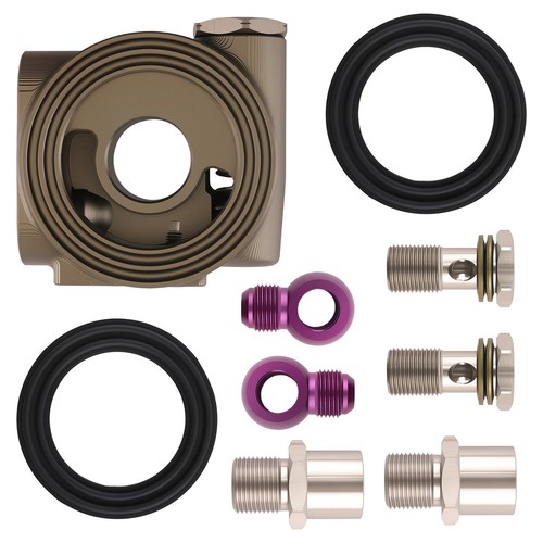 Racing Oil Filter Sandwich Adapter M20 3/4-16 Thermostatic Control AN10 ...