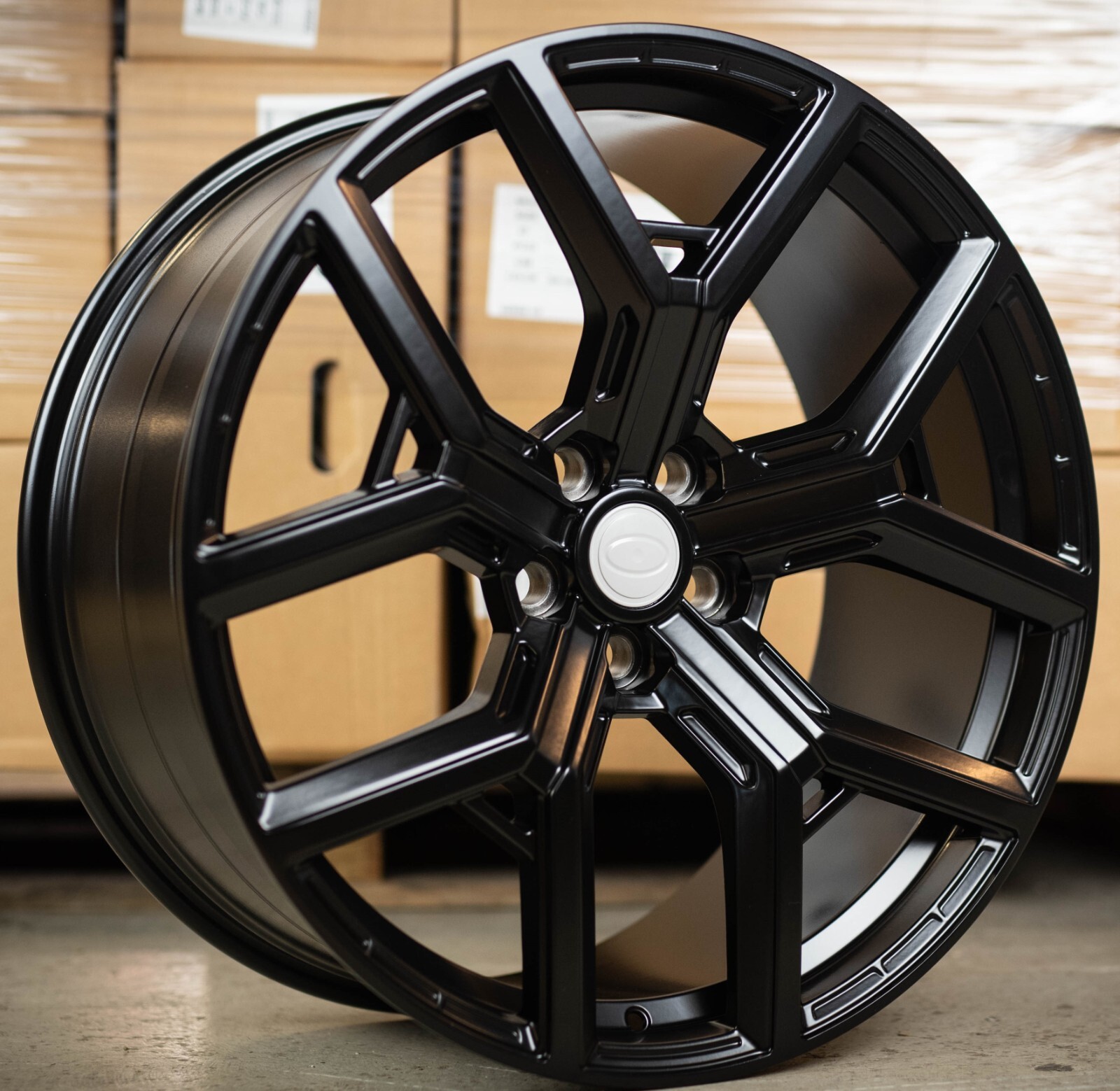 22"/ Land Rover Defender L663/Matt Black/ LR 5 Spoke Design/10j/ Alloy ...