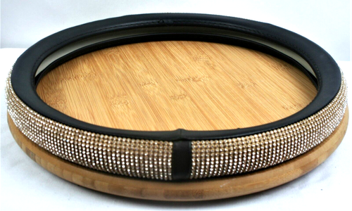 Pink Car Steering Wheel Cover Crystal Sparkle Barbie Core UP Leather ...