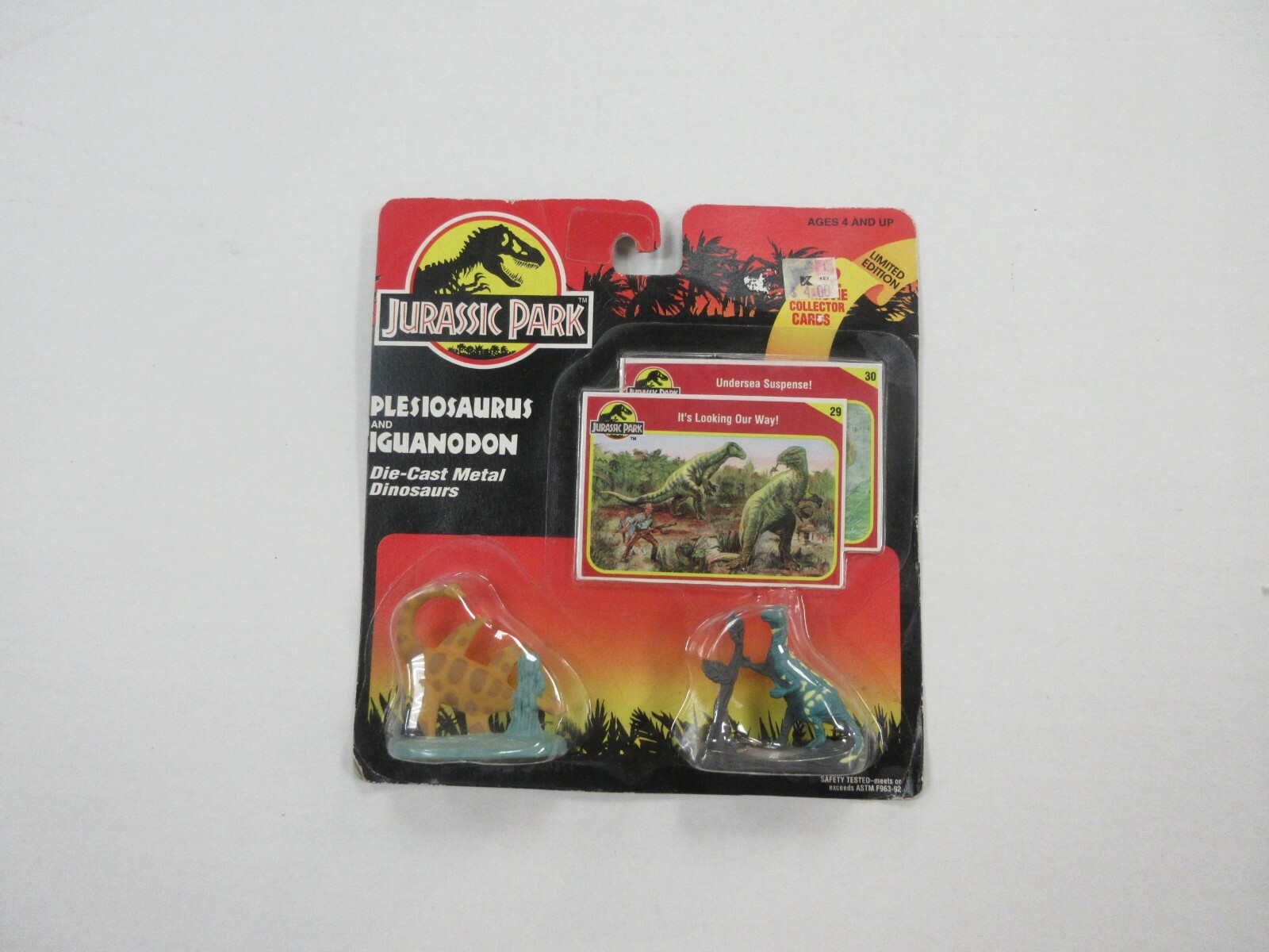 1993 KENNER JURASSIC PARK PLESIOSAURUS IGUANODON DIECAST FIGURES ...