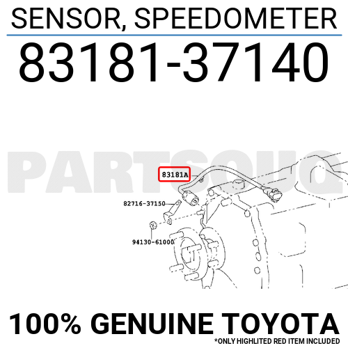 8318137140 Genuine Toyota SENSOR, SPEEDOMETER 83181-37140 | eBay