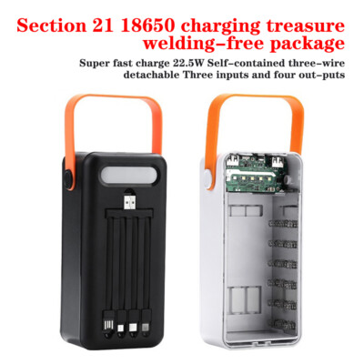 For 21x18650 Flashlight Battery Charger Box Power Bank Holder DIY Shell ...