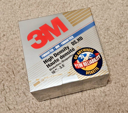 3M High Density 3.5" x 10 Diskettes IBM Formatted DS HD Floppy Disks ...