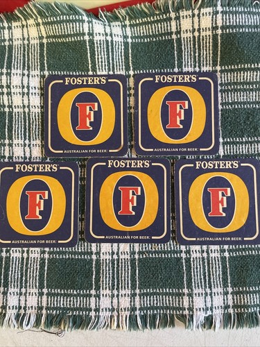 "FOSTER’S" Beer Coasters Lot (5) 4"x4" | eBay