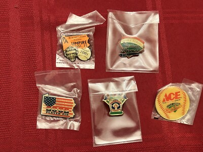 5 Different Little League Baseball / Workd Series Pin, Pin-back, Tie ...