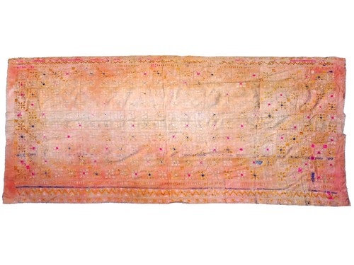 Antique Pakistan Colonial Period Textile Shawl With Embroidery, Silk ...
