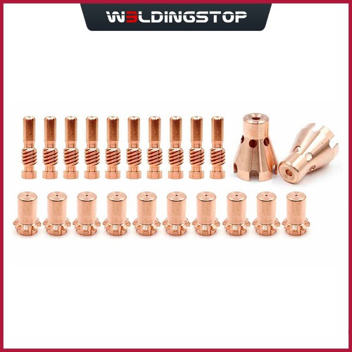 22pcs Plasma Electrode Tip 1.3mm Drag Shield Cap for Lincoln Pro-Cut 55 ...