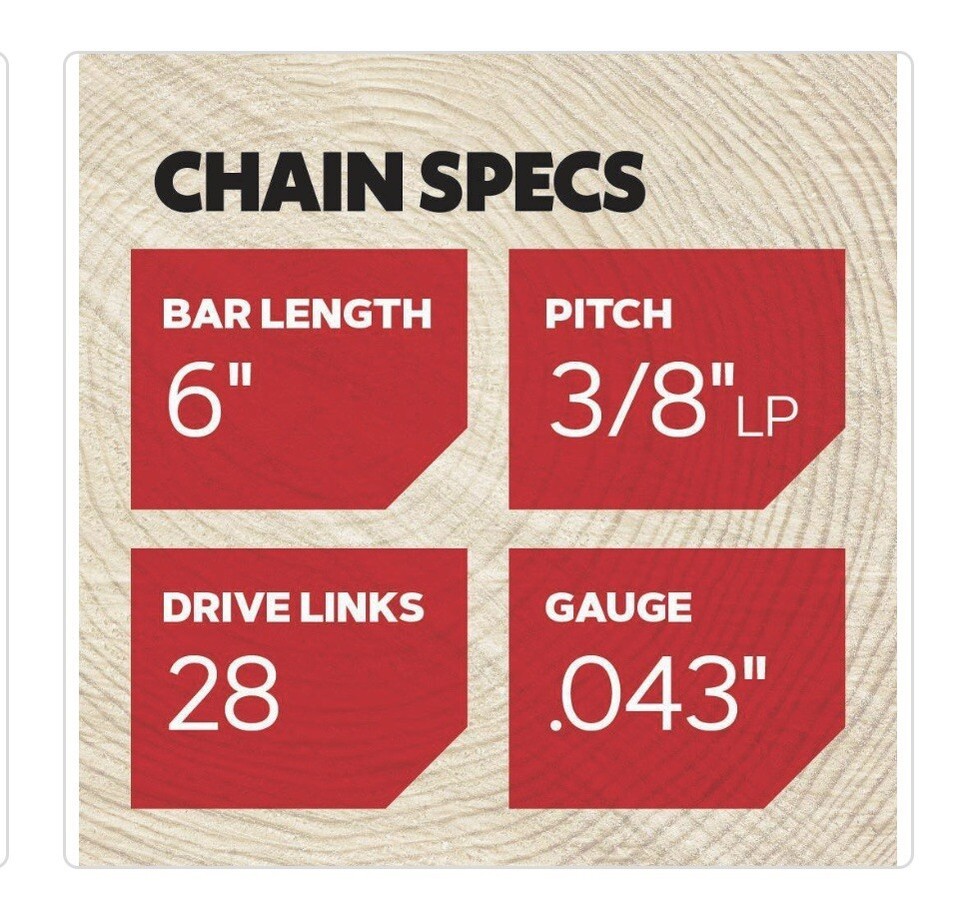 Oregon R28F Chainsaw Chain for 6in. Bar Fits Milwaukee 2527-20 | eBay