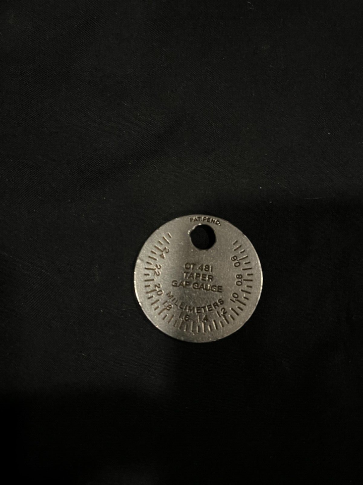 Vintage CHAMPION Spark Plug Taper Gap Gauge Opener Tool CT 481 Silver ...