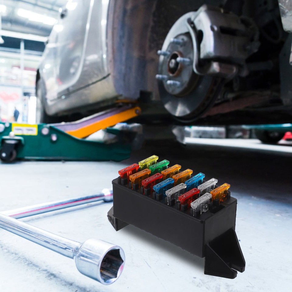1PC Car Fuse Wire Box Double Row Fuse Box Refitting Fuse Base Auto ...