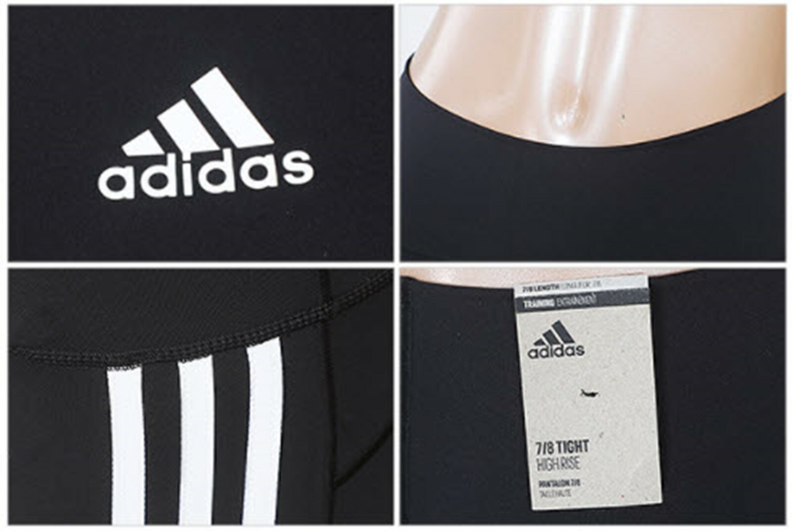 Adidas Women Believe 3S 7/8 Tight Pants Black Running Training Yoga ...