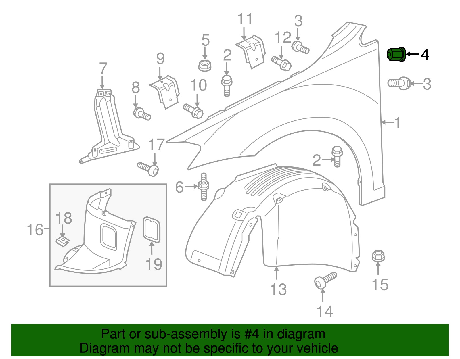 N90817302+Volkswagen+Genuine+OEM+2015+-+2017+Golf+Fender+Rivetted+Cap ...
