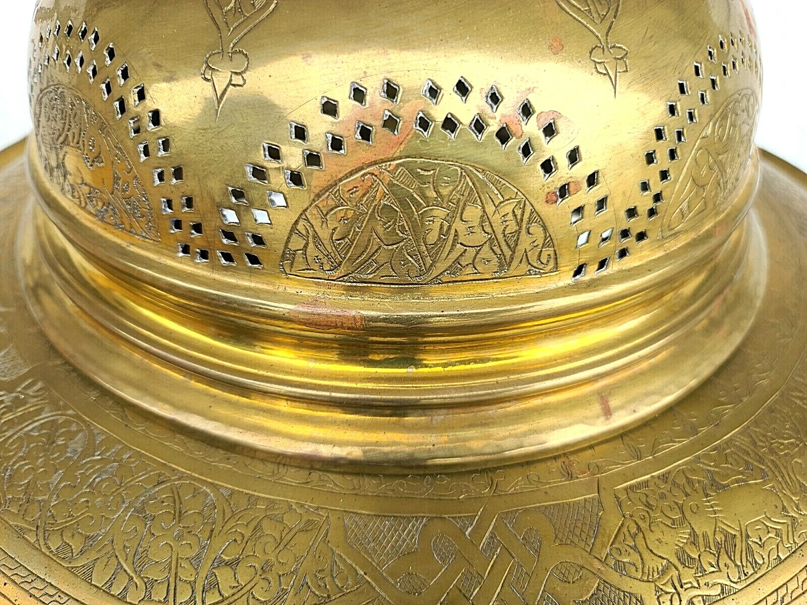 Large 30" Antique c 1900 Arabic Fire Pit Ceremonial Brazier with ...