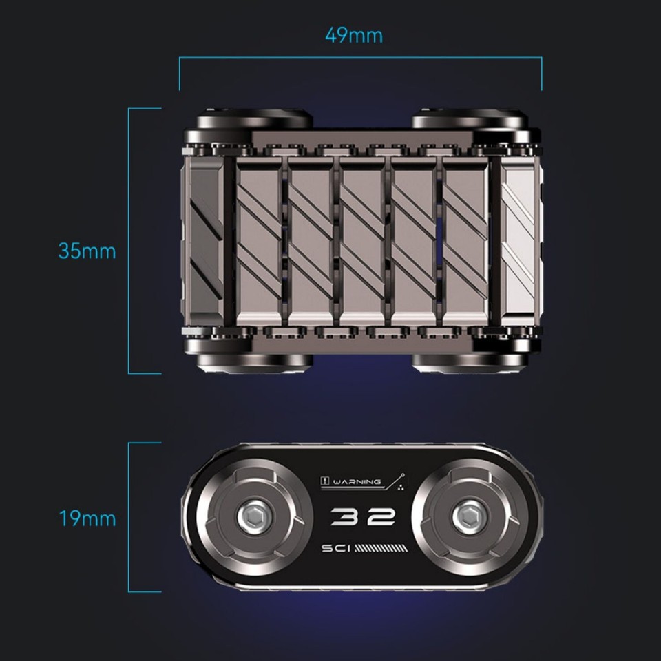 Fidget Spinner Tank Roller Shape Decompression EDC Ratchet Metal Desk ...