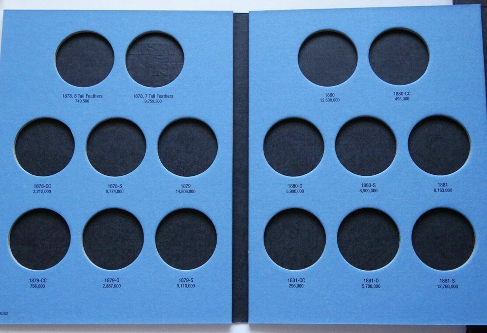 Set of 4 - Whitman Morgan Silver Dollars Coin Folders Number 1-4 1878 ...