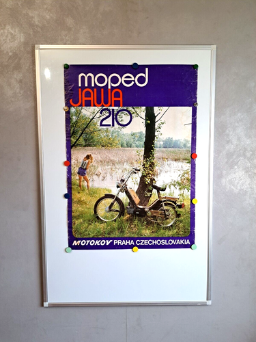 BIG Promo Poster /Avtoexport USSR/ moped JAVA 210 /MOTOKOV PRAHA ...