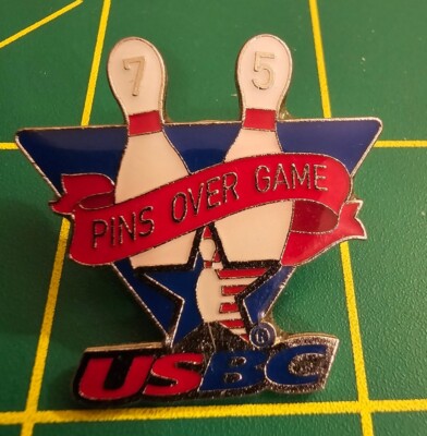 USBC 75 Pins Over Game Lapel Pin United States Bowling Congress | eBay