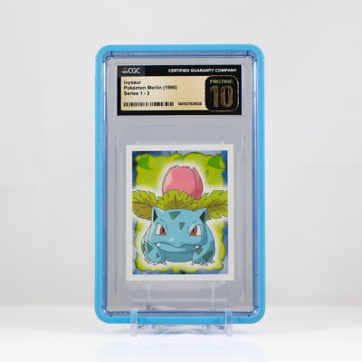 Pokemon Ivysaur #2 Merlin Sticker Series 1 Topps- CGC 10 PRISTINE - POP ...