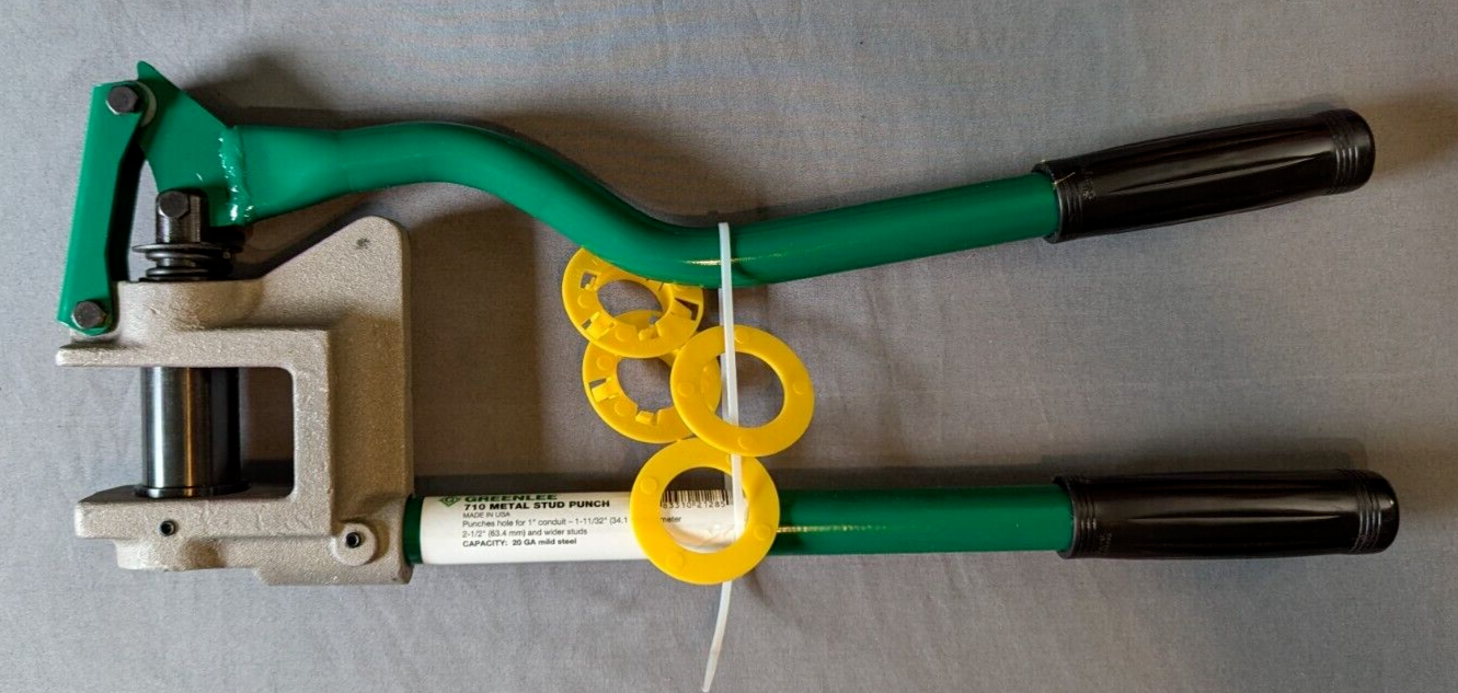 Greenlee 710 Metal Stud Punch Knockout Tool 1-11/32" Hole Size ED4U ...