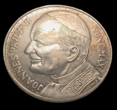 Pope John Paul Joannes Pavlvs II Pontifex Maximvs Italy Silver Coin ...