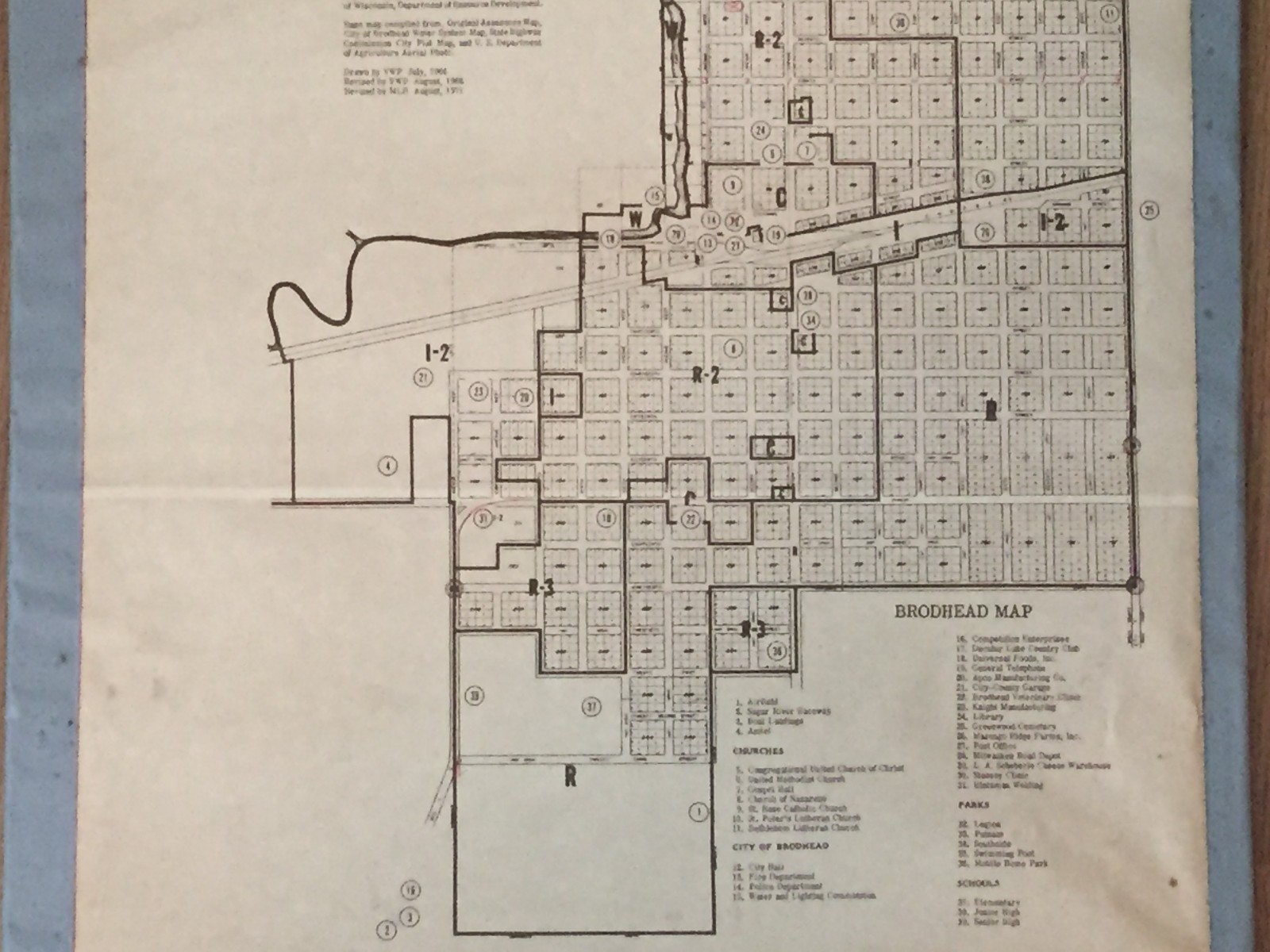 Antique Zoning Map of Brodhead, Wisconsin | eBay