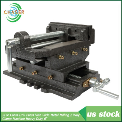 For Cross Drill Press Vise Slide Metal Milling 2 Way Clamp Machine ...