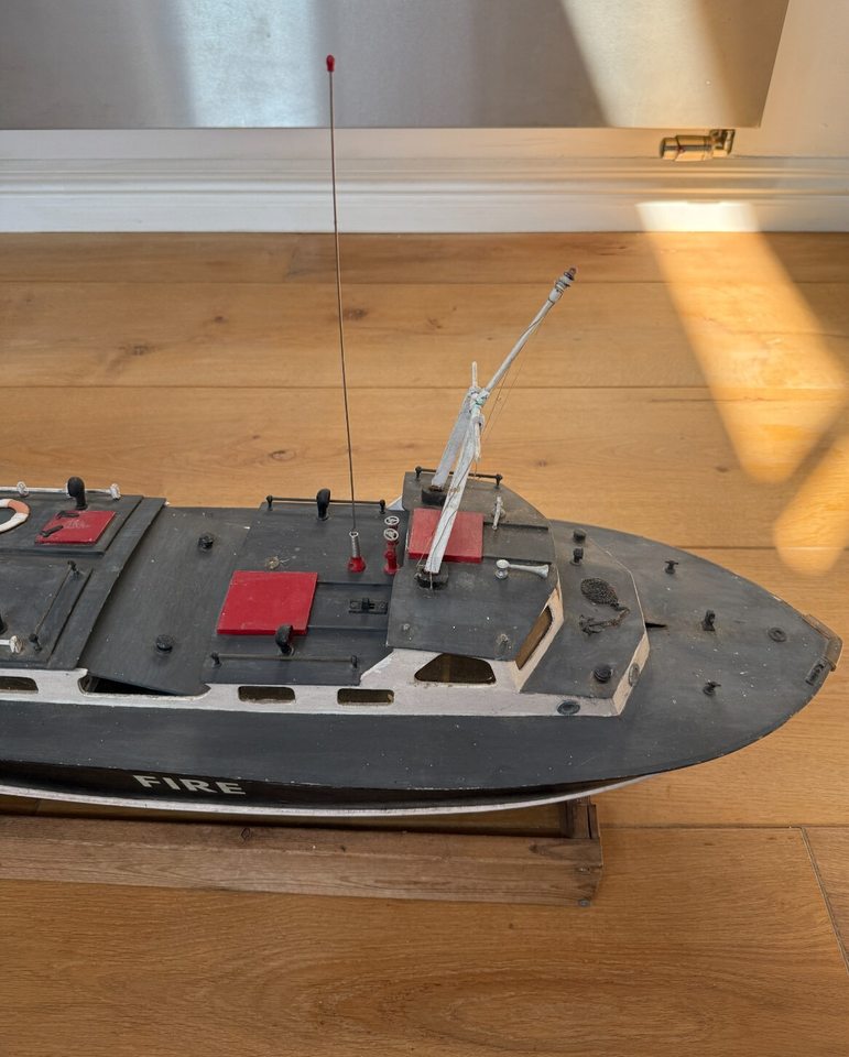 Large Vintage Model Boat 60s RAF Vosper Air Sea Rescue Fire Launch ...