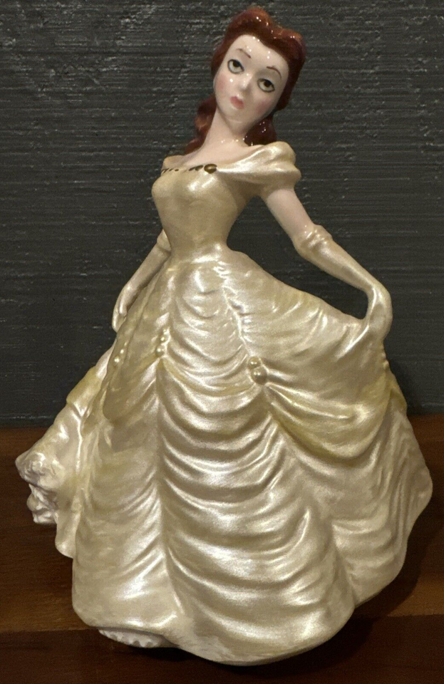Disney’s Beauty And The Beast Belle Schmid Ceramic Dancing Music Box 8 ...