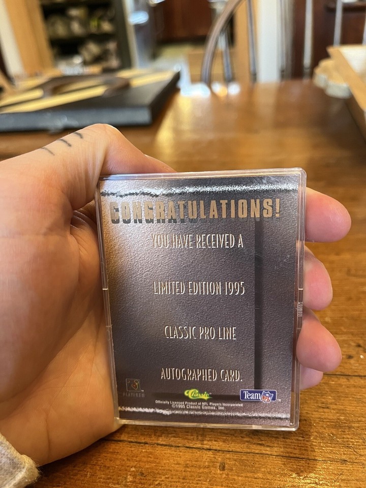 Chris Slade Autographed New England Patriots Pro Line Classic Football ...