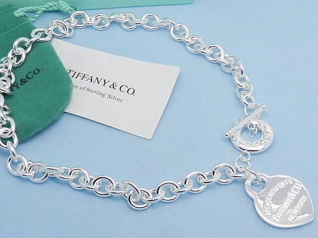 Return to Tiffany Tag Toggle silver Necklace in Sterling Silver Lengh ...