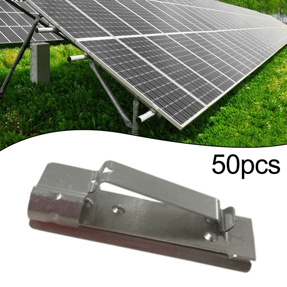 50pcs Stainless Steel Clamps for Photovoltaic Cables Solar Panel ...