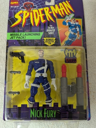 Spider-Man: Animated Series Nick Fury Figure by Toy Biz 1995, based on ...