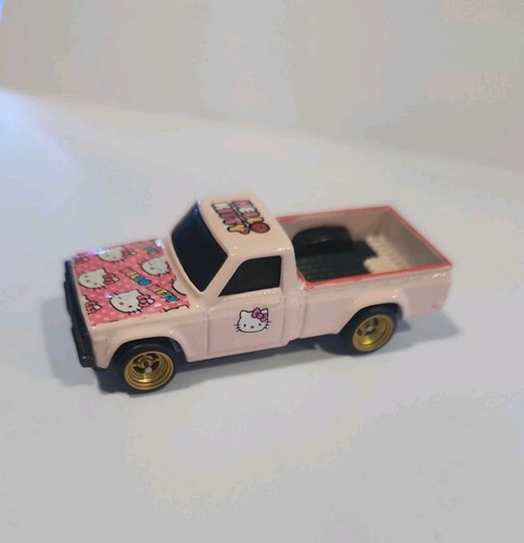 (CUSTOMIZED Hello Kitty NEW DECALS/ RIMS/Paint)Hot Wheels Mazda truck 1 ...